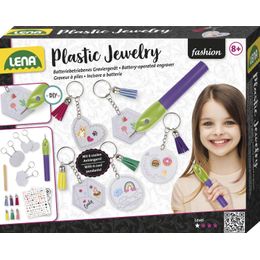LENA Kinder Kreativset "Schl&uuml;sselanh&auml;nger Plastic Jewelry", bunt, Kunststoff, Kreativsets