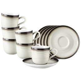 Seltmann Weiden Tasse "Espressotassen mit Untertassen Terra 0,09 l 6er Set", 6 tlg., bunt, Trinkgef&auml;&szlig;e