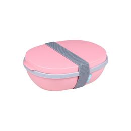 Mepal Lunchbox "Lunchbox Duo Ellipse 825 + 600 ml", pink, Lebensmittelaufbewahrungsbeh&auml;lter