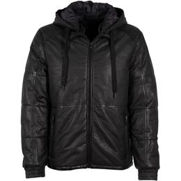 Mauritius Herren Lederjacke "G2MAbito OS", schwarz, Gr. XXL, unifarben, Obermaterial: 100% Schafsleder. Futter: 100% Polyester. Kapuzenfutter: 100%
