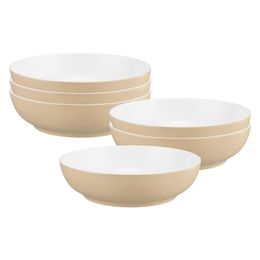 Seltmann Weiden Schale "Foodbowls Liberty Pure Colors &oslash; 25 cm 6er Set", B/H/L: 25,4cm, beige, Sch&uuml;sseln