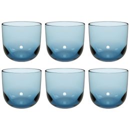 Glas "Wassergl&auml;ser Like Glass 280 ml 6er Set", 6 tlg., blau, LIKE. BY VILLEROY & BOCH, Trinkgef&auml;&szlig;e