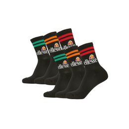 Ellesse Herren Kurzsocken "Socken PULLO SOCKS 6er Pack", Gr. 43, schwarz, Obermaterial: 68% Baumwolle CO. 16% Polyester PES. 14% Polyamid PA. 2%