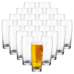 Van Well Bierglas "Willi Becher geeicht 0,5 l 24er Set transparent", 24 tlg., bunt, Trinkgef&auml;&szlig;e