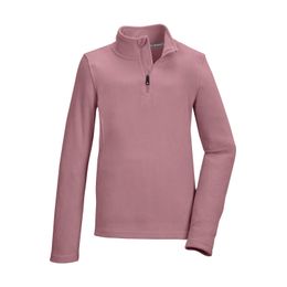 Killtec M&auml;dchen Fleeceshirt "KSW 247 GRLS FLC SHRT", rosa, Gr. 176, Obermaterial: 100% Polyester, Shirts, Fleeceshirt mit Stehkragen, Kinnschutz und