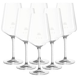 Leonardo Rotweinglas "Rotweingl&auml;ser geeicht Puccini Gastro-Edition 0,2 l 6er Set transparent", bunt, Trinkgef&auml;&szlig;e
