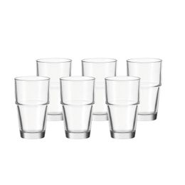Leonardo Glas "Becher Solo 250 ml 6er Set transparent", bunt, Trinkgef&auml;&szlig;e