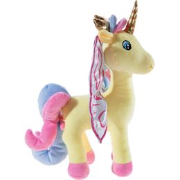 Heunec Kinder Kuscheltier "Galupy, Einhorn Jessy", gelb, B:8cm H:25cm, Pl&uuml;schfiguren