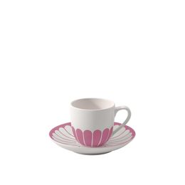 Villeroy & Boch VILLEROY & BOCH Tasse "Espressotasse mit Untertasse Fleur Couleur 70 ml", 1 tlg., pink, Trinkgef&auml;&szlig;e