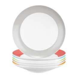 Seltmann Weiden Suppenteller "Suppenteller Liberty Pure Colors &oslash; 23,5 cm 6er Set", L:23,6cm, bunt, Speiseteller