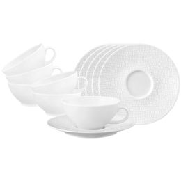 Seltmann Weiden Tasse "Teetassen mit Untertassen Life Fashion 140 ml 6er Set", 12 tlg., wei&szlig;, Trinkgef&auml;&szlig;e