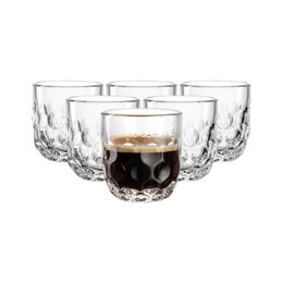 Leonardo Espressoglas "Espressogl&auml;ser (1) Gocce 60 ml 6er Set transparent", 6 tlg., bunt, Trinkgef&auml;&szlig;e