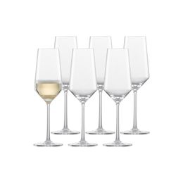 ZWIESEL GLAS Champagnerglas "Champagnergl&auml;ser Pure 297 ml 6er Set transparent", 6 tlg., bunt, Trinkgef&auml;&szlig;e
