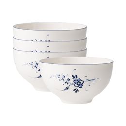 Villeroy & Boch VILLEROY & BOCH Schale "Bols Vieux Luxembourg 470 ml 4er Set wei&szlig;-blau", bunt, Sch&uuml;sseln