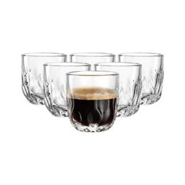 Leonardo Espressoglas "Espressogl&auml;ser (3) Gocce 60 ml 6er Set transparent", 6 tlg., bunt, Trinkgef&auml;&szlig;e
