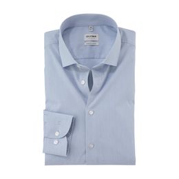 OLYMP Herren Businesshemd "Level 5", blau, Gr. 45, Web, Obermaterial: 74% Polyester, 21% Baumwolle, 5% Elasthan, Hemden