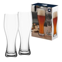 Leonardo Bierglas "Weizenbiergl&auml;ser Taverna 500 ml 2er Set transparent", bunt, Trinkgef&auml;&szlig;e