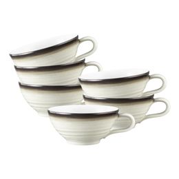 Seltmann Weiden Tasse "Teetassen Terra 140 ml 6er Set", 6 tlg., grau, Trinkgef&auml;&szlig;e