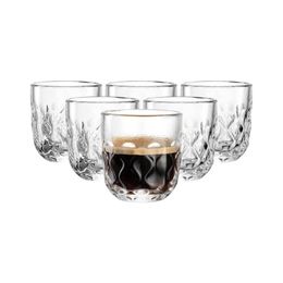 Leonardo Espressoglas "Espressogl&auml;ser (2) Gocce 60 ml 6er Set transparent", 6 tlg., bunt, Trinkgef&auml;&szlig;e