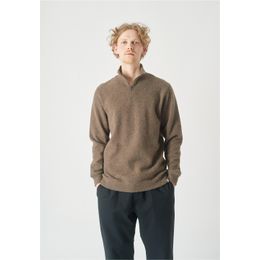 Cleptomanicx Herren Strickpullover "Noitch", braun, Gr. XL, unifarben, 45% Wolle, 37% Baumwolle, 18% Polyamid, Pullover, mit gebondeter