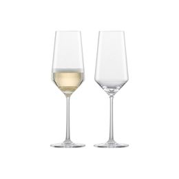 ZWIESEL GLAS Champagnerglas "Champagnergl&auml;ser Pure 297 ml 2er Set transparent", 2 tlg., bunt, Trinkgef&auml;&szlig;e