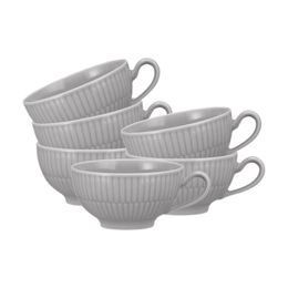 Seltmann Weiden Tasse "Teetassen Amina 0,22 l 6er Set", 6 tlg., grau, Trinkgef&auml;&szlig;e