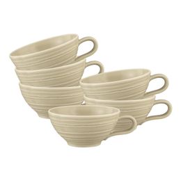 Seltmann Weiden Tasse "Teetassen Terra 140 ml 6er Set", 6 tlg., beige, Trinkgef&auml;&szlig;e