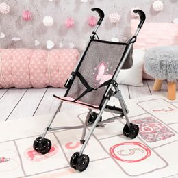 BAYER Kinder Puppenbuggy, grau, Kunststoff, Metall, Polyester, B:27cm H:56cm T:47cm, Puppenwagen, mit Tasche