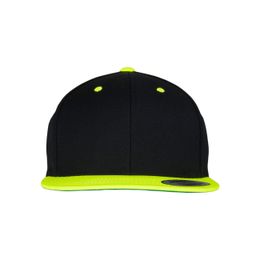 Flexfit Damen Flex Cap "Flexfit Unisex Classic Snapback 2-Tone"balck, neongelb, unifarben, 80% Polyacryl, 20% Wolle, Caps