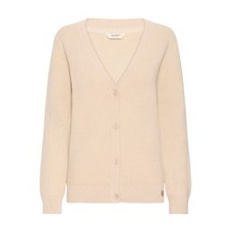oxmo Damen Strickjacke "Strickjacke OXFIANA", beige, Gr. S, Obermaterial: 70% Baumwolle CO recyc.. 30% Polyester Pol. recyc.., Strickjacken