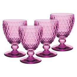 Villeroy & Boch VILLEROY & BOCH Wei&szlig;weinglas "Wei&szlig;weingl&auml;ser Boston Coloured 230 ml 4er Set", pink, Trinkgef&auml;&szlig;e