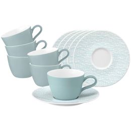 Seltmann Weiden Tasse "Kaffeetassen mit Untertassen Life Fashion 240 ml 6er Set", 12 tlg., gr&uuml;n, Trinkgef&auml;&szlig;e