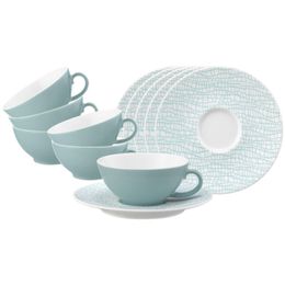 Seltmann Weiden Tasse "Teetassen mit Untertassen Life Fashion 140 ml 6er Set", 12 tlg., gr&uuml;n, Trinkgef&auml;&szlig;e