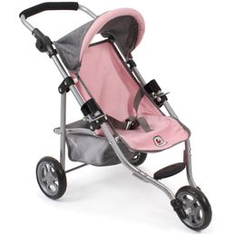 Bayer Chic 2000 CHIC2000 Kinder Puppenbuggy "Jogging-Buggy Lola", bunt, Kunststoff, Metall, Stoff, B:33cm H:57cm T:70cm, Puppenwagen, mit klappbarem Verdeck