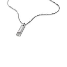 Calvin Klein Damen Kette mit Anh&auml;nger "CK PARALLEL", Edelstahl, L: 63,5 B: 1mmedelstahlfarben, Edelstahl, B:1mm, Halsketten