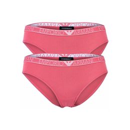 Emporio Armani Damen Slip "Slip 2er Pack", Gr. S, pink, Obermaterial: 95% Baumwolle CO. 5% Elasthan EL., Unterhosen