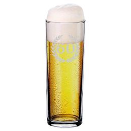 LUXENTU Bierglas "K&ouml;lschglas K&ouml;lner Stange mit Gravur 60. Jubil&auml;um 0,2 Liter transparent", 1 tlg., bunt, Trinkgef&auml;&szlig;e