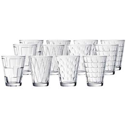 Villeroy & Boch VILLEROY & BOCH Glas "Wassergl&auml;ser Dressed Up 310 ml 12er Set transparent", 12 tlg., bunt, Trinkgef&auml;&szlig;e