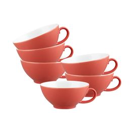 Seltmann Weiden Tasse "Teetassen Liberty Pure Colors 140 ml 6er Set", 6 tlg., rot, Trinkgef&auml;&szlig;e