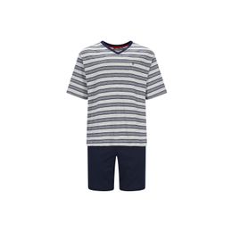 Hajo Herren Schlafanzug "Pyjama", Gr. XXL, blau, Obermaterial: 60% Baumwolle CO. 40% Polyester PES., Homewear-Sets