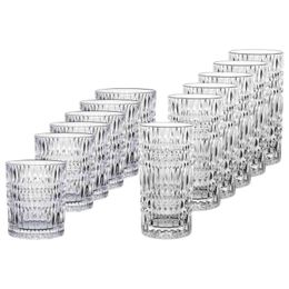 Nachtmann Gl&auml;ser-Set "Longdrink & Becher Set Ethno 12er Set transparent", 12 tlg., bunt, Trinkgef&auml;&szlig;e