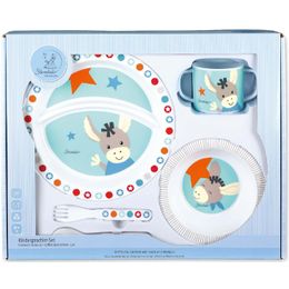 Sterntaler Kinder Kindergeschirr-Set "Emmi", blau, gemustert, Polypropylen, Geschirr-Sets