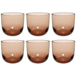 Glas "Wassergl&auml;ser Like Glass 280 ml 6er Set", 6 tlg., braun, LIKE. BY VILLEROY & BOCH, Trinkgef&auml;&szlig;e
