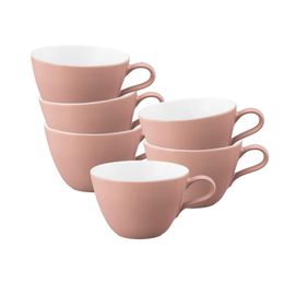 Seltmann Weiden Tasse "Milchkaffeetassen Life Fashion 370 ml 6er Set", 6 tlg., rosa, Trinkgef&auml;&szlig;e
