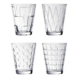 Villeroy & Boch VILLEROY & BOCH Glas "Wassergl&auml;ser Dressed Up 310 ml 4er Set transparent", 4 tlg., bunt, Trinkgef&auml;&szlig;e