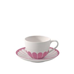Villeroy & Boch VILLEROY & BOCH Tasse "Kaffeetasse mit Untertasse Fleur Couleur 160 ml", 1 tlg., pink, Trinkgef&auml;&szlig;e