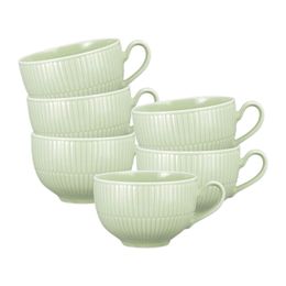 Seltmann Weiden Tasse "Milchkaffeetassen Amina 0,35 l 6er Set", 6 tlg., gr&uuml;n, Trinkgef&auml;&szlig;e