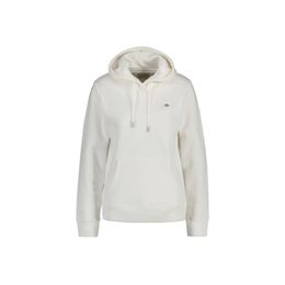Gant Damen Sweatshirt "Sweatshirt Regular Shield Hoodie", wei&szlig;, Gr. 5XL, Obermaterial: 78% Baumwolle CO. 22% Polyester PES., Sweatshirts
