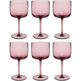 Weinglas "Weingl&auml;ser Like Glass 270 ml 6er Set", 6 tlg., pink, LIKE. BY VILLEROY & BOCH, Trinkgef&auml;&szlig;e