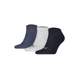 Puma Herren Sneakersocken "Socken Sneaker Plain 3P 3er Pack", Gr. 39, blau, Obermaterial: 66% Baumwolle CO. 18% Polyamid PA. 14% Polyester PES. 2%